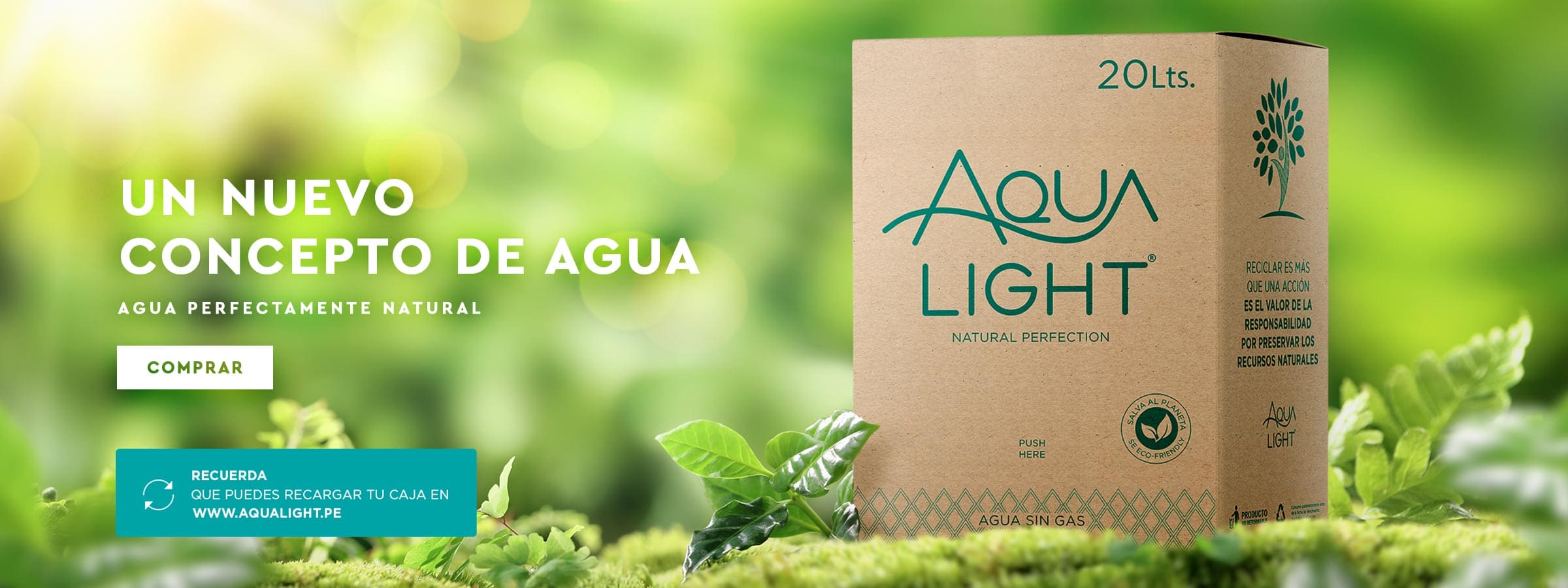 Aqualight - Agua pura, 100% natural.